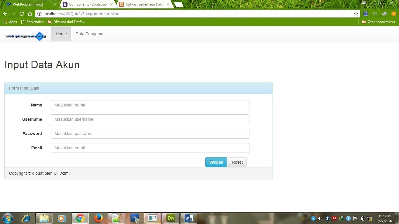 Membuat CRUD dengan PHP MySQLi ~ Ulil Azmi's blog Membuat CRUD dengan PHP MySQLi ~ Ulil Azmi's blog