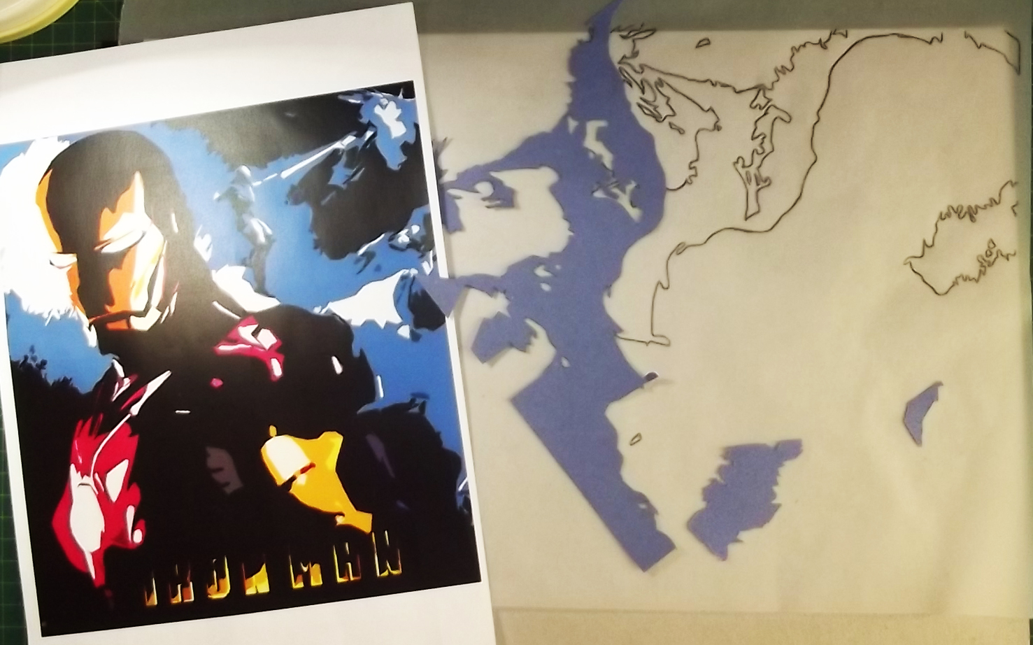 Crayons: Papercut Art: Iron Man (Tutorial)