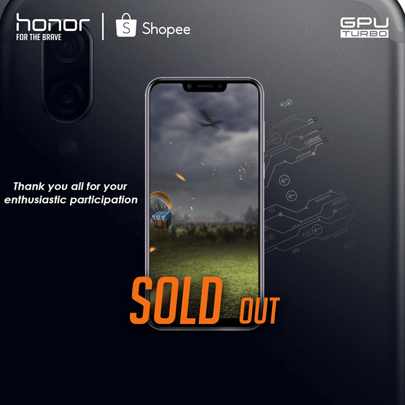 Honor Play sold out at Shopee and Lazada Philippines