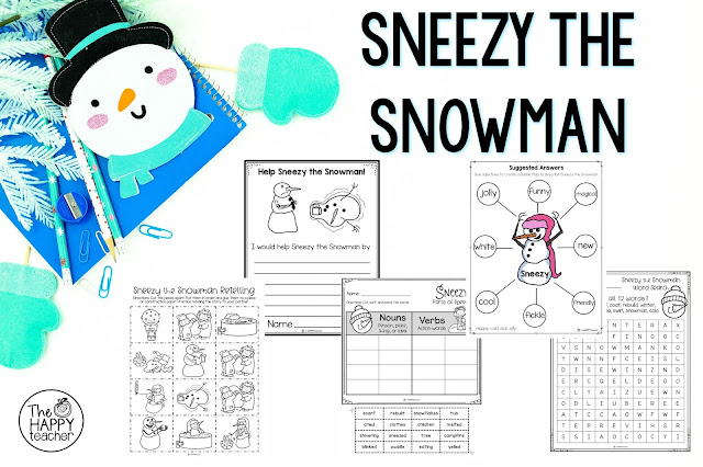 Sneezy the Snowman Activities | TheHappyTeacher