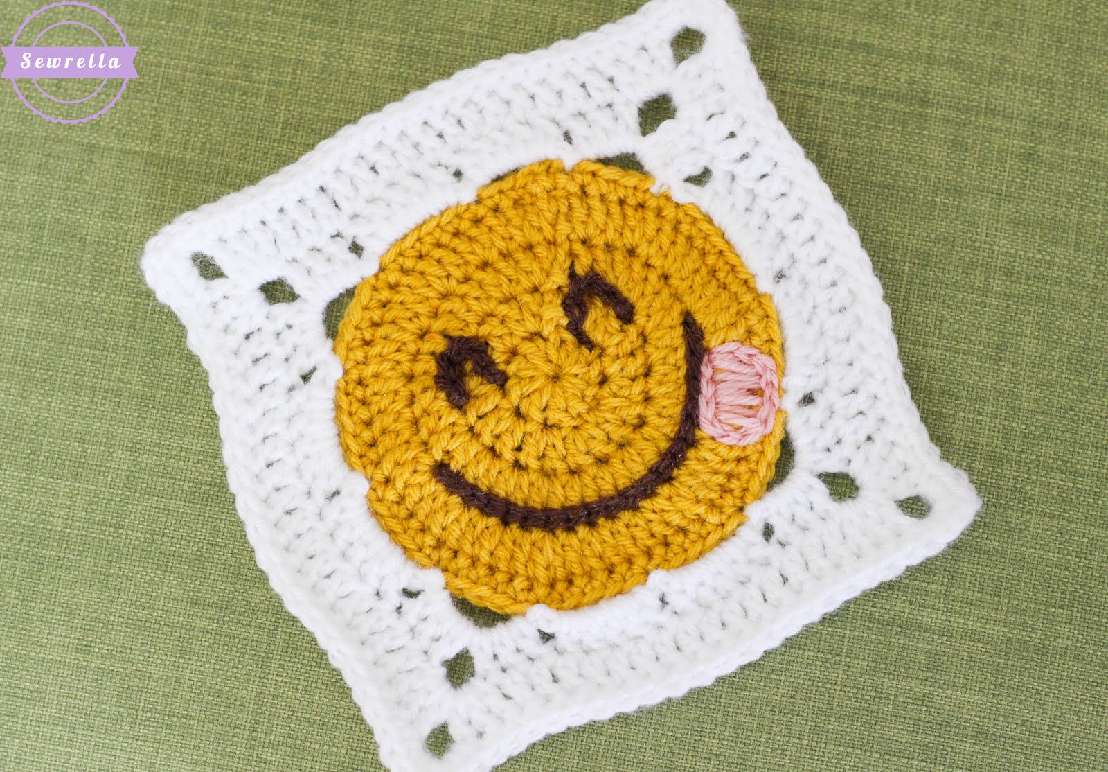 Emoji Crochet Granny Square • Sewrella