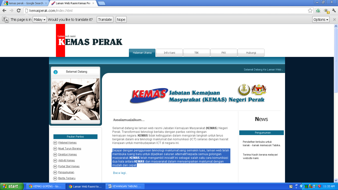 Website KEMAS Perak ~ KEMAS GOPENG