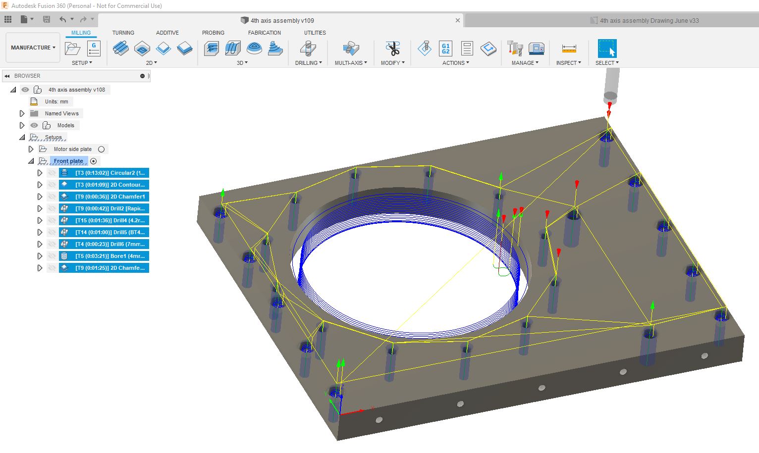 The Mighty Shiz: Front plate CAM and machining.