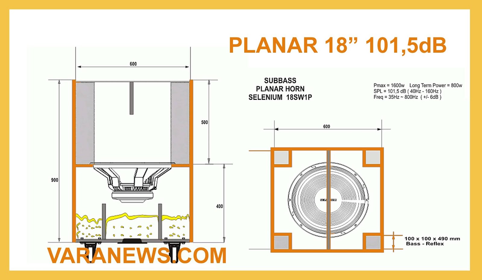 Skema Box Speaker Planar 18" dan Kelebihanya - TIPS SOUND SYSTEM