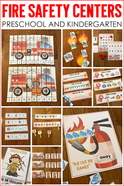 Fire Safety Centers for Preschool and Kindergarten | Lets Play.Learn.Grow