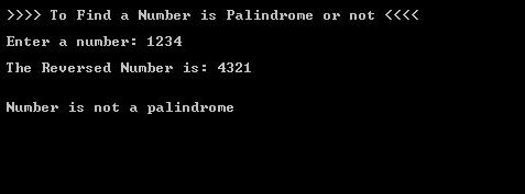 C Sharp Sense: C# Program to find the Number Palindrome or not