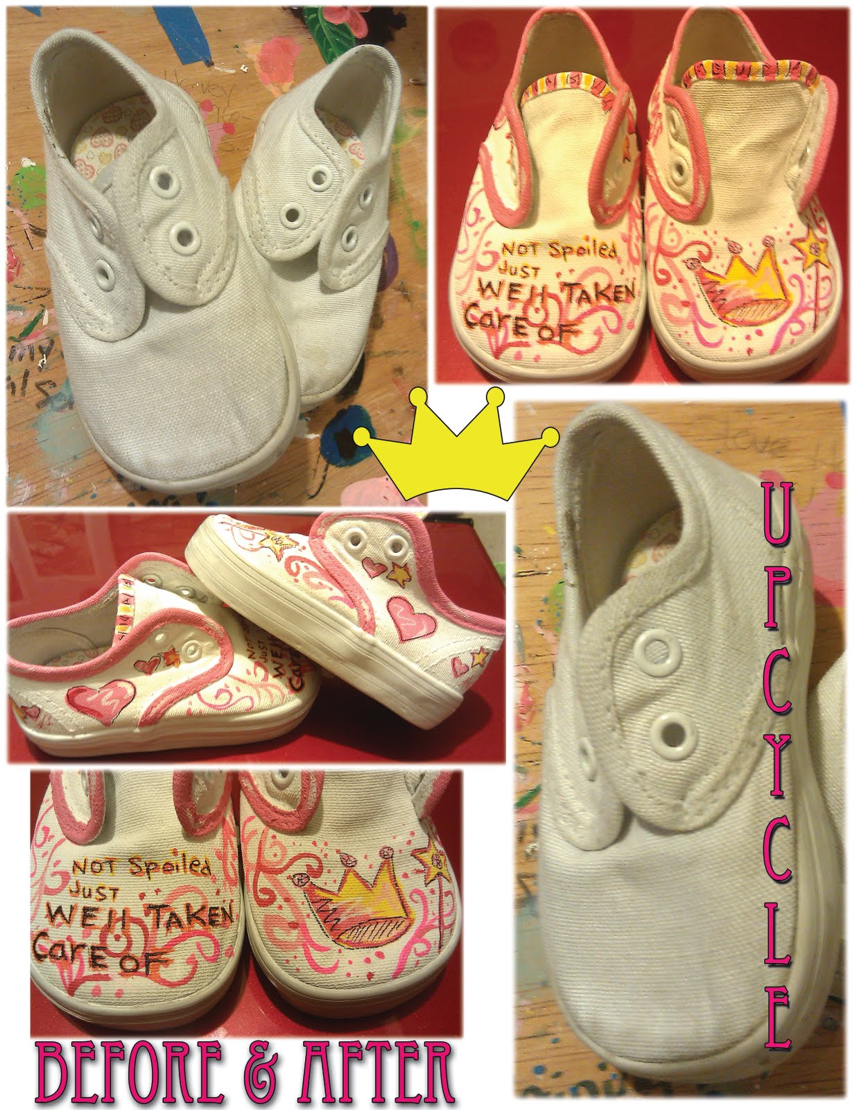 Favola Bella Shoes: Hand Painted shoes: UPCYCLE YOUR OLD SHOES!!!