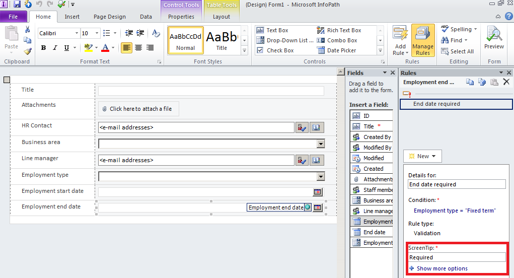 Matt's SharePoint Blog: Conditional Validation Rules - InfoPath 2010 Matt's SharePoint Blog: Conditional Validation Rules - InfoPath 2010