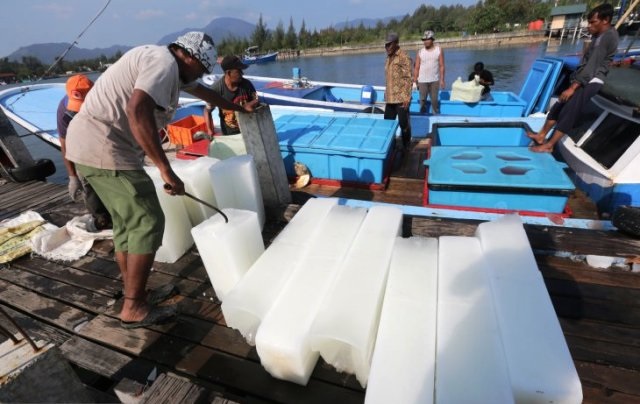 Es Masih Jadi Andalan Penanganan Ikan di Kapal ~ BPPSDM MekanisasiKP Bantul