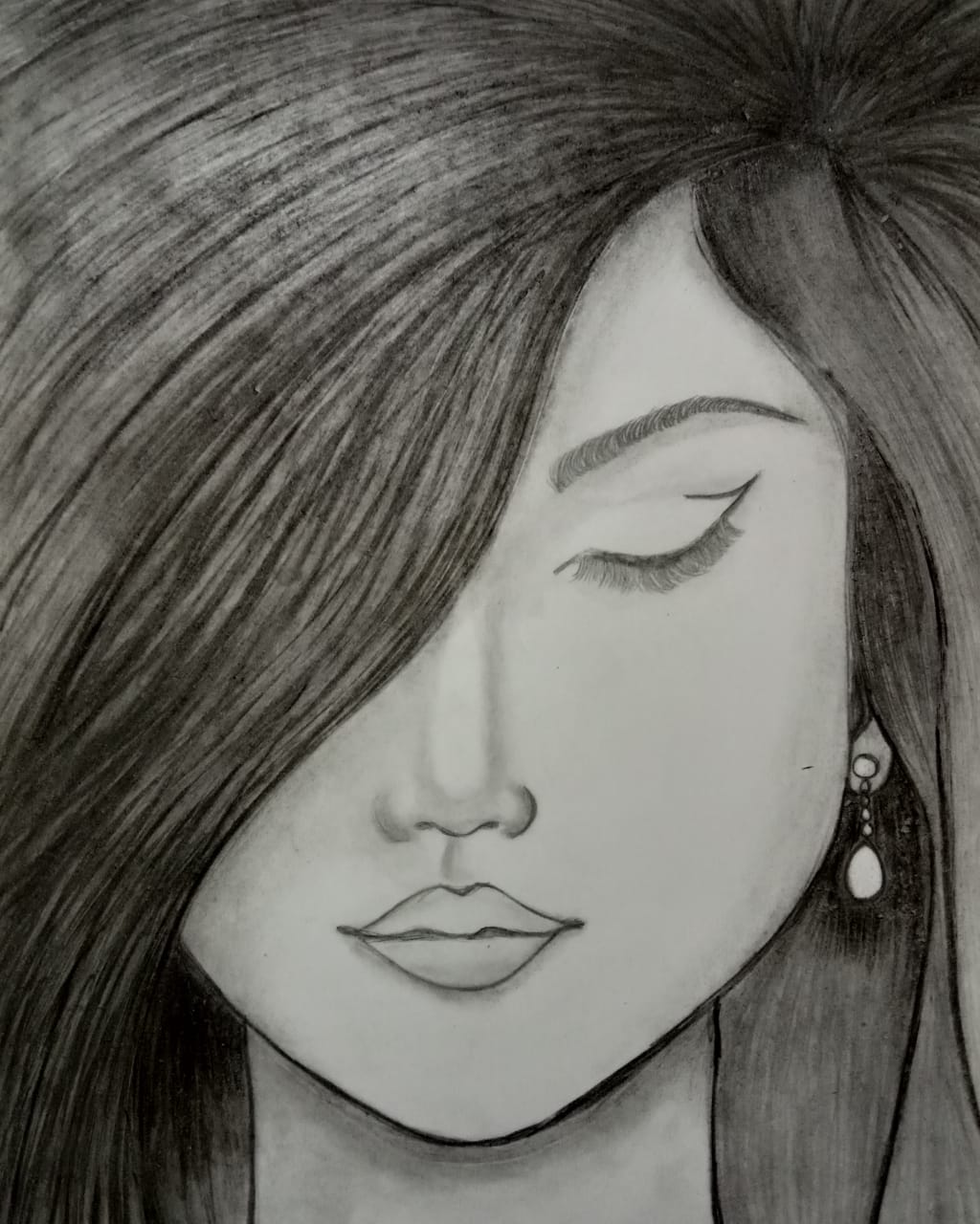 How to DRAW a girl using pencil shading by:- Artistic brothers