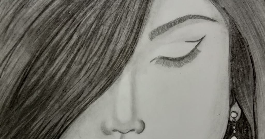 How to DRAW a girl using pencil shading by:- Artistic brothers