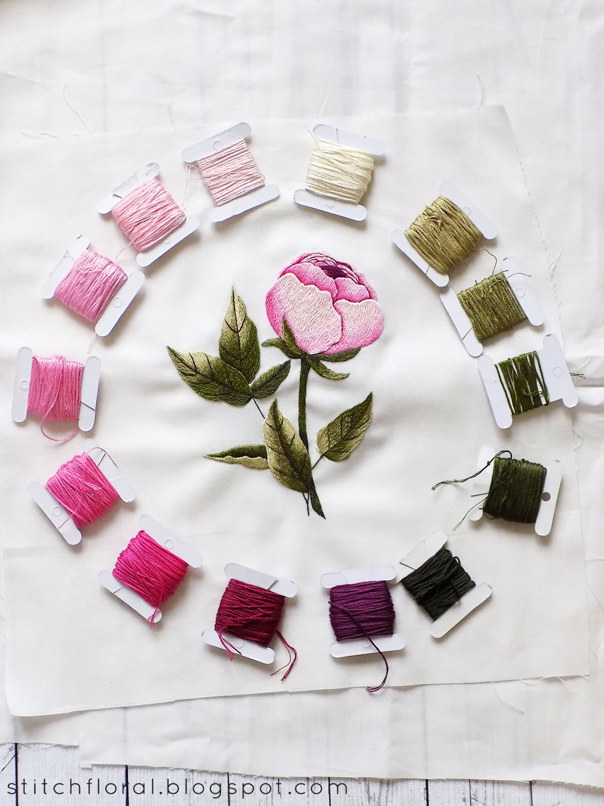 Needlepainting for beginners: final project - Stitch Floral