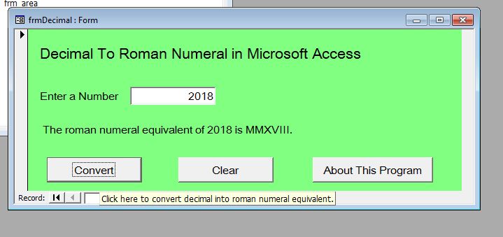 Free Programming Source Codes And Computer Programming Tutorials Decimal To Roman Numeral In