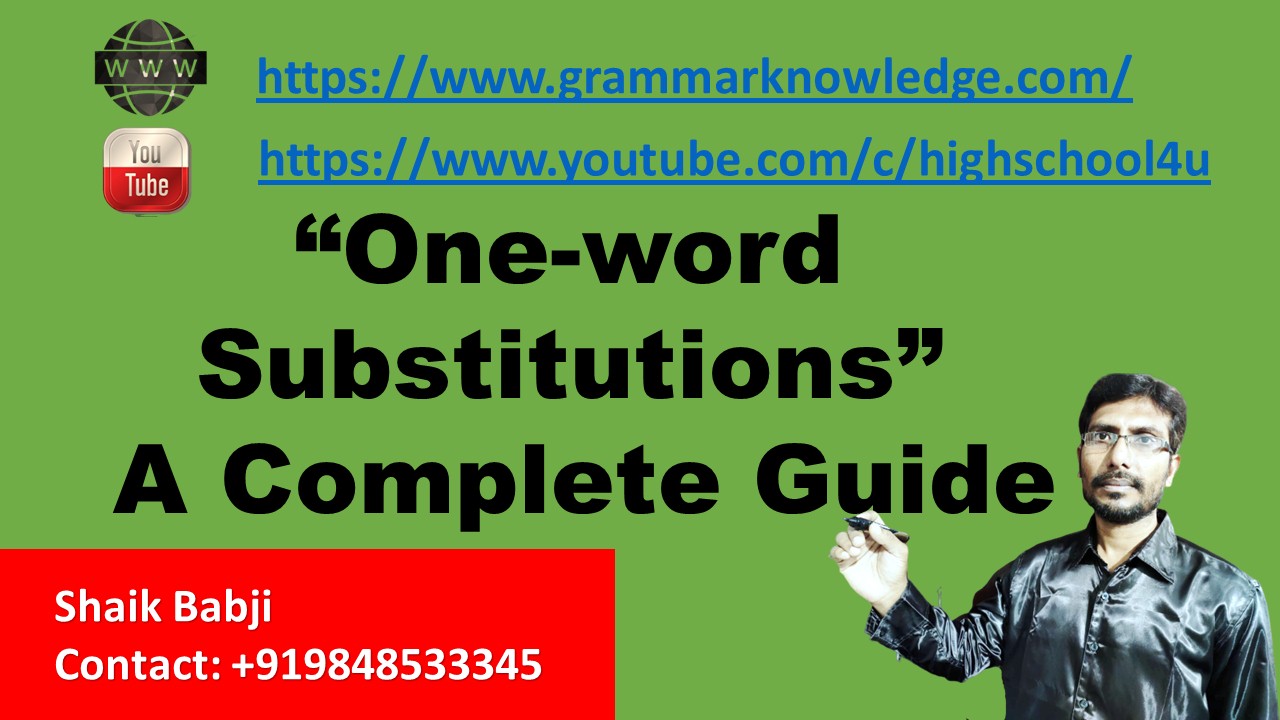 One-word substitutions A Complete Guide | One-word substitutions List ...