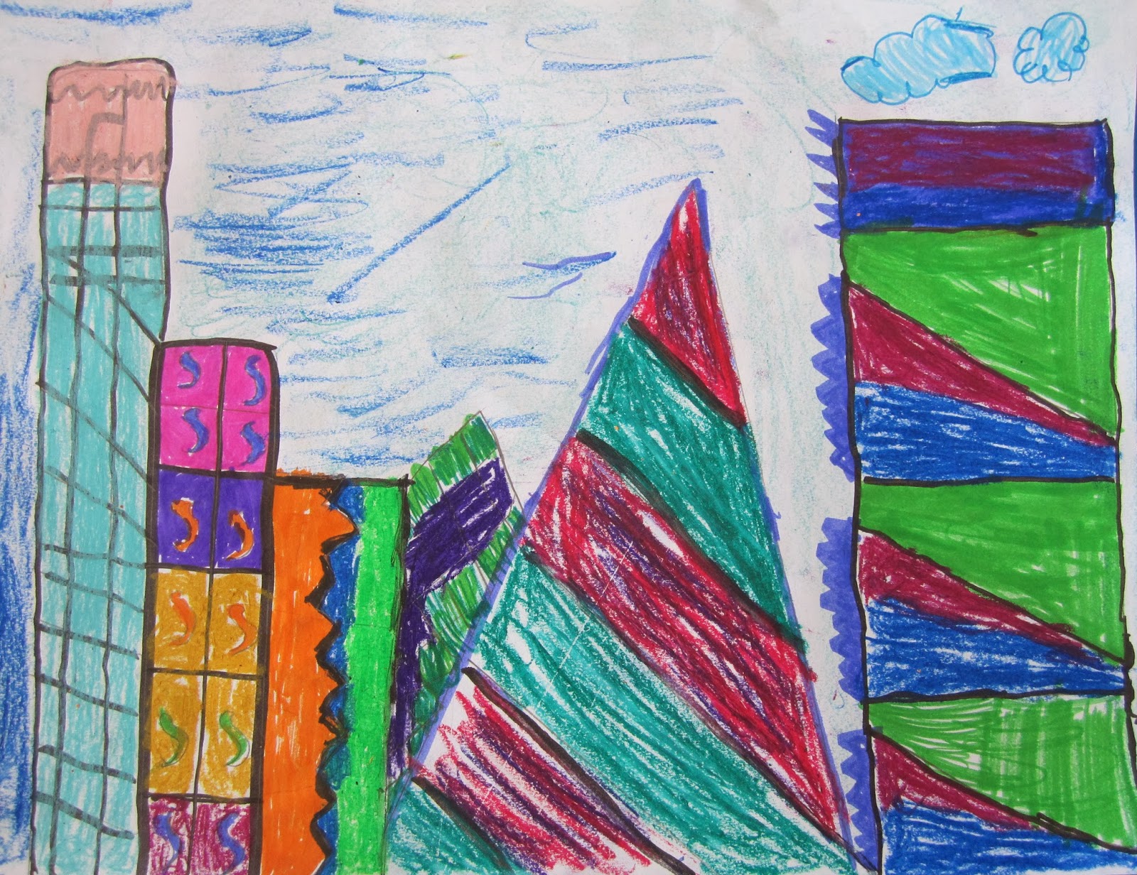 KIS PYP Art Blog: Cityscapes Inspired by Paul Klee: Grades 1 and 2