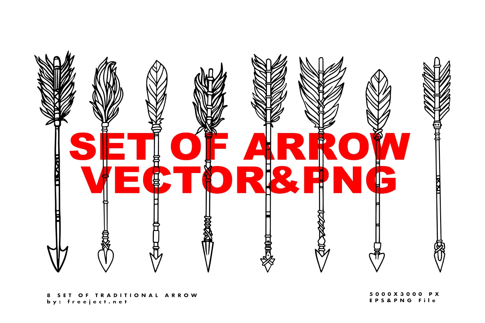 Free Download 8 Traditional Arrow Vector & PNG