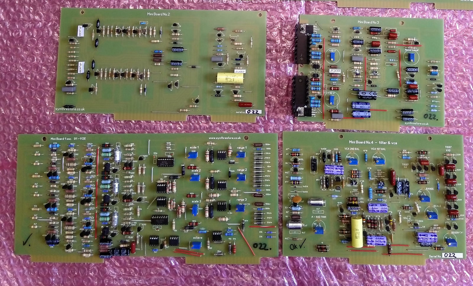 MATRIXSYNTH: Moog Minimoog circuit boards (4) New