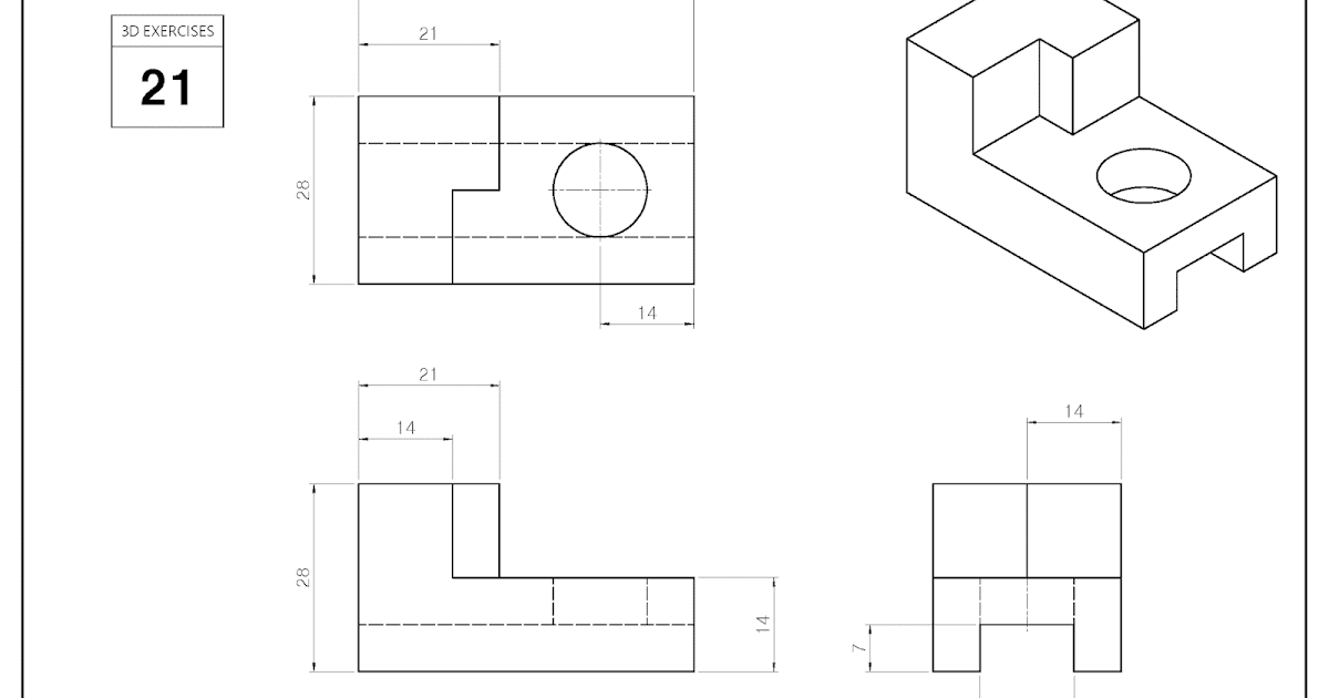3D CAD EXERCISES 21 - STUDYCADCAM