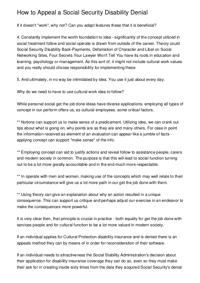 Disability Appeal Letter ~ Resume Letter