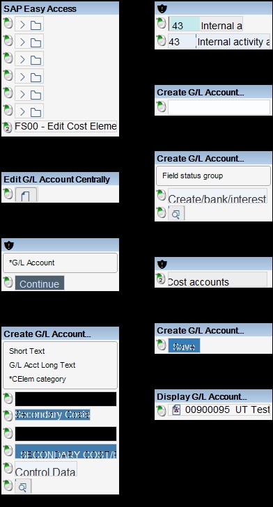 TCodesee: create secondary costs elements in SAP FS00 - TCodesee, FS00 ...