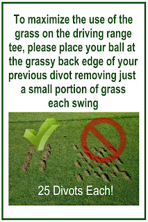 My Time at Stone Creek Golf Club: Driving Range Divot Signs