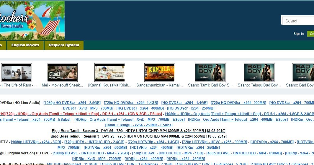 Tamilrockers Latest Website