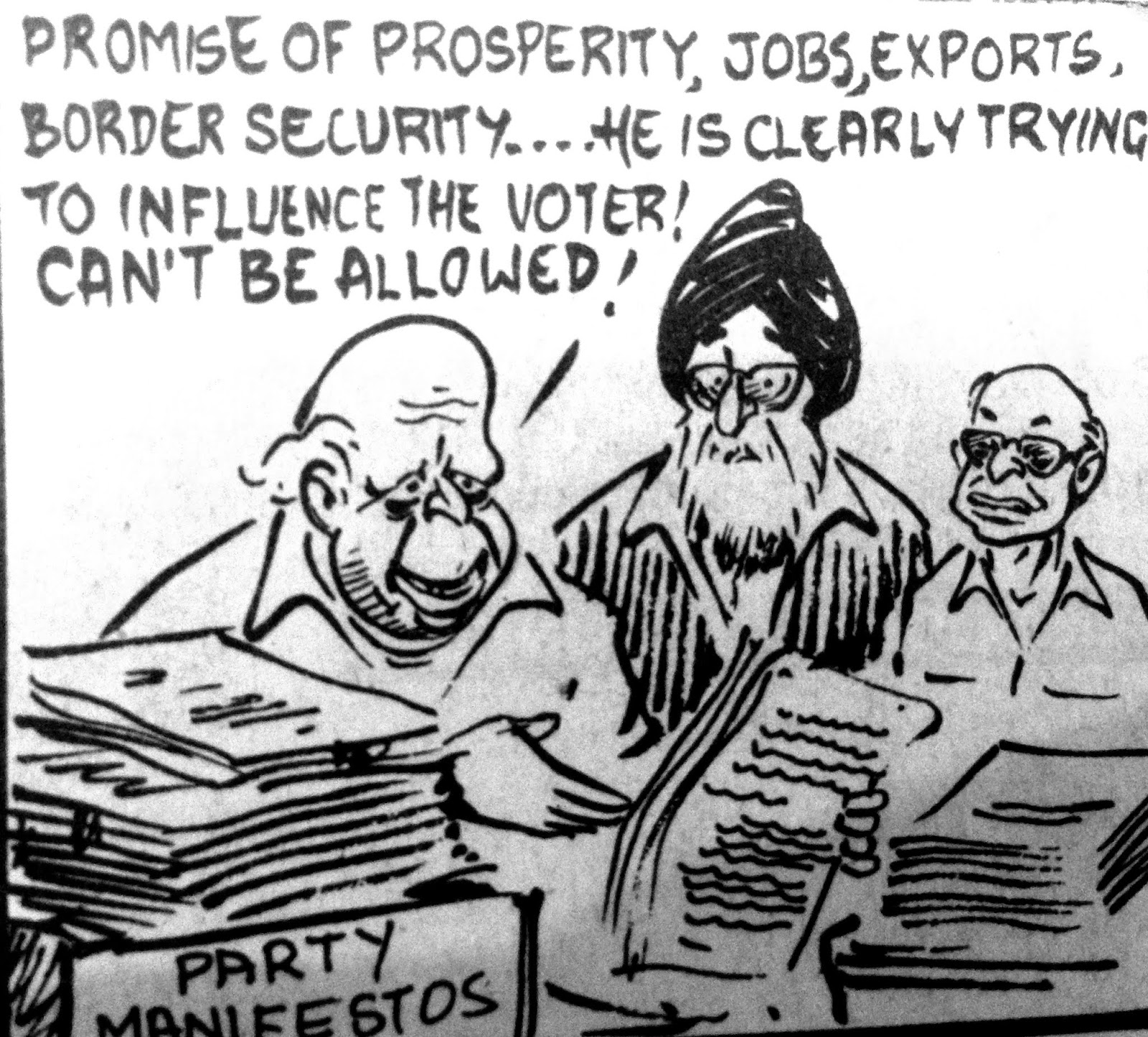 R.K. Laxman's Cartoons: T.N. Seshan - Chief Election Commissioner