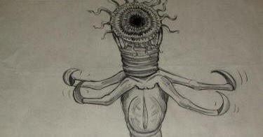 Alien Explorations: Alien: Facehugger drawing curiously attributed to ...