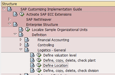 ERIC YANG'S NOTEPAD: SAP - SAP location IMG path & where-used