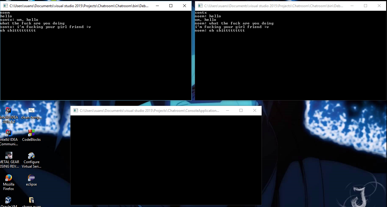 Chatroom sử dụng TCP Socket ~ I'm just a beginner