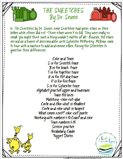 THE SNEETCHES BY DR. SEUSS ~ Book Units by Lynn