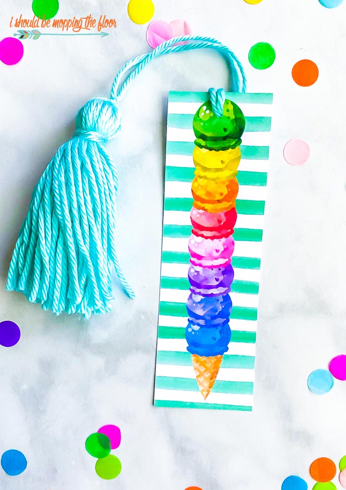 Ice Cream Cone Printable Bookmarks | i should be mopping the floor