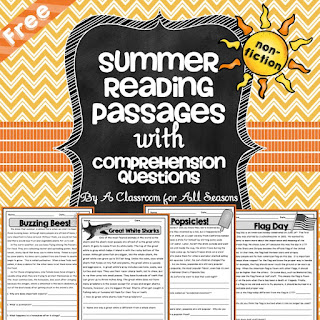 Classroom Freebies Too: Summer Reading Passages