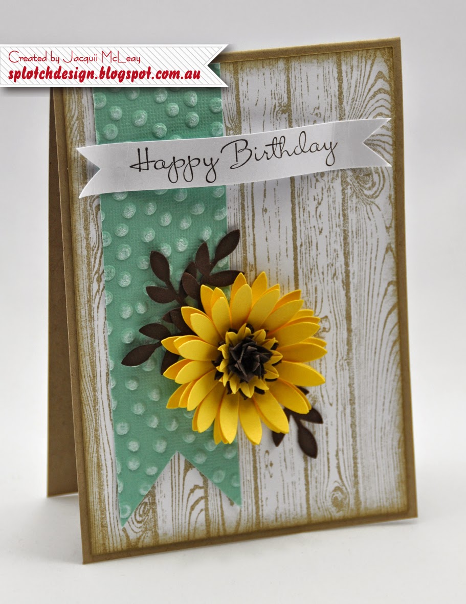 Splotch Design - Adding ink to paper!: Rustic Flower Card