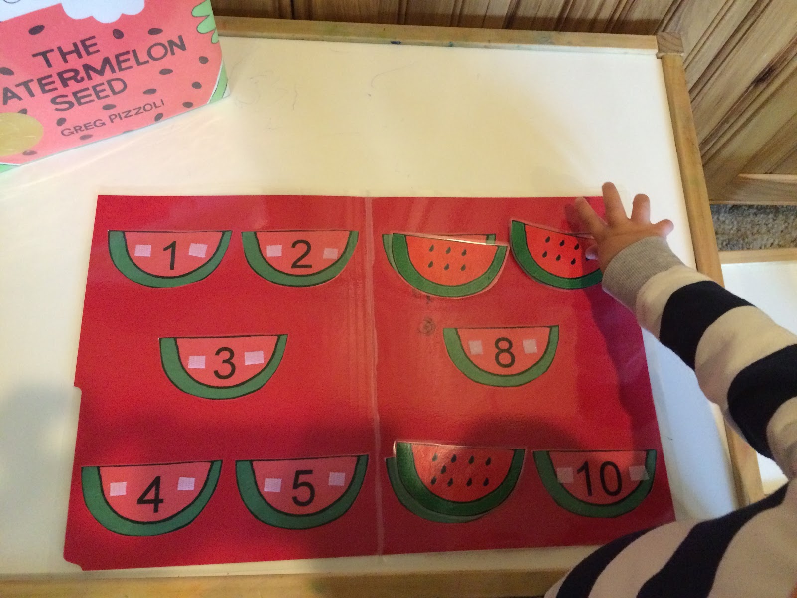 Letter W: Watermelon: Craft, File Folder (numbers), Watermelon Moon Sand