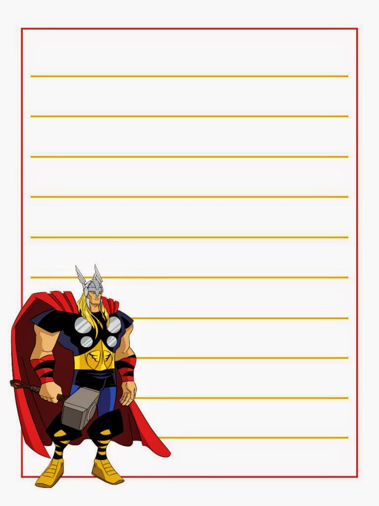 Thor Free Printable Notebook. - Oh My Fiesta! in english