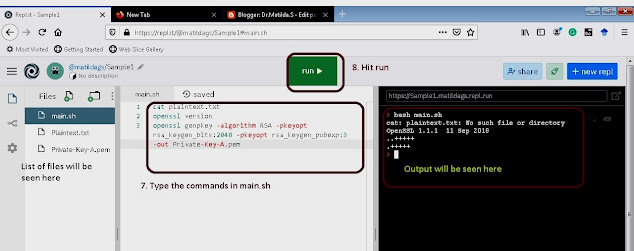Dr.Matilda.S: How to use repl.it to create and run a Linux Program
