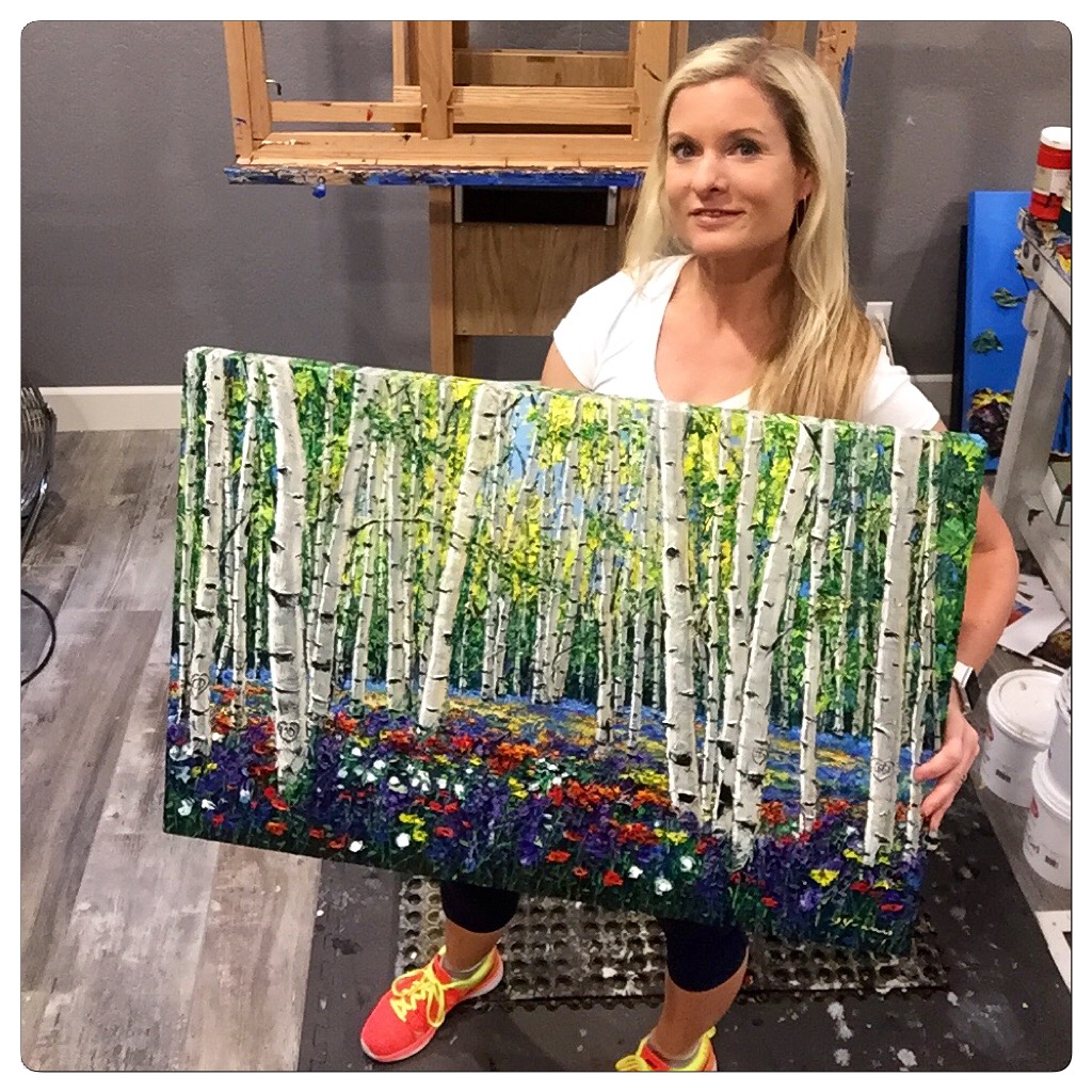 Aspen Paintings by Contemporary Aspen Artist Jennifer Vranes, Birch ...