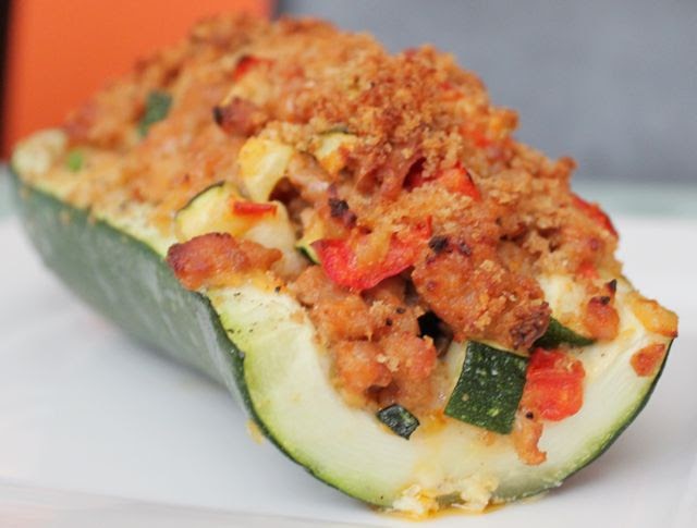 everywhere orange: Stuffed Zucchini