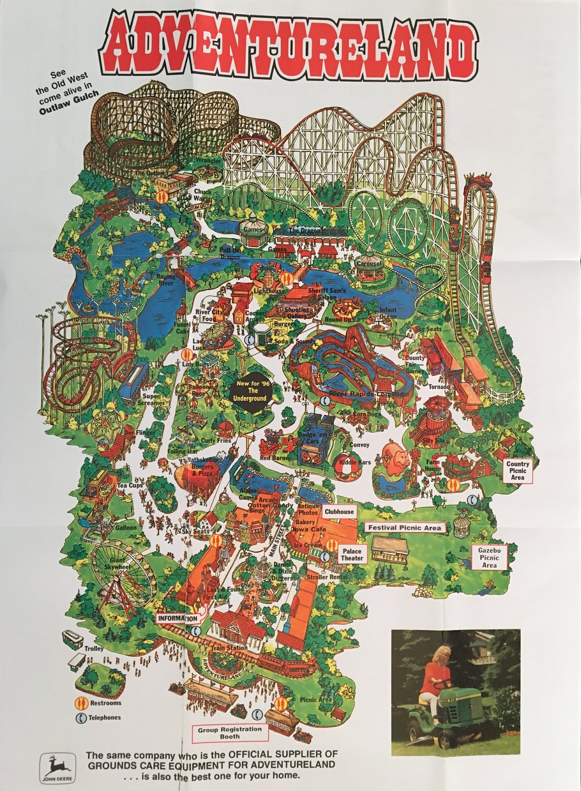 NewsPlusNotes: From The Vault: Adventureland 1996 Map + Brochure
