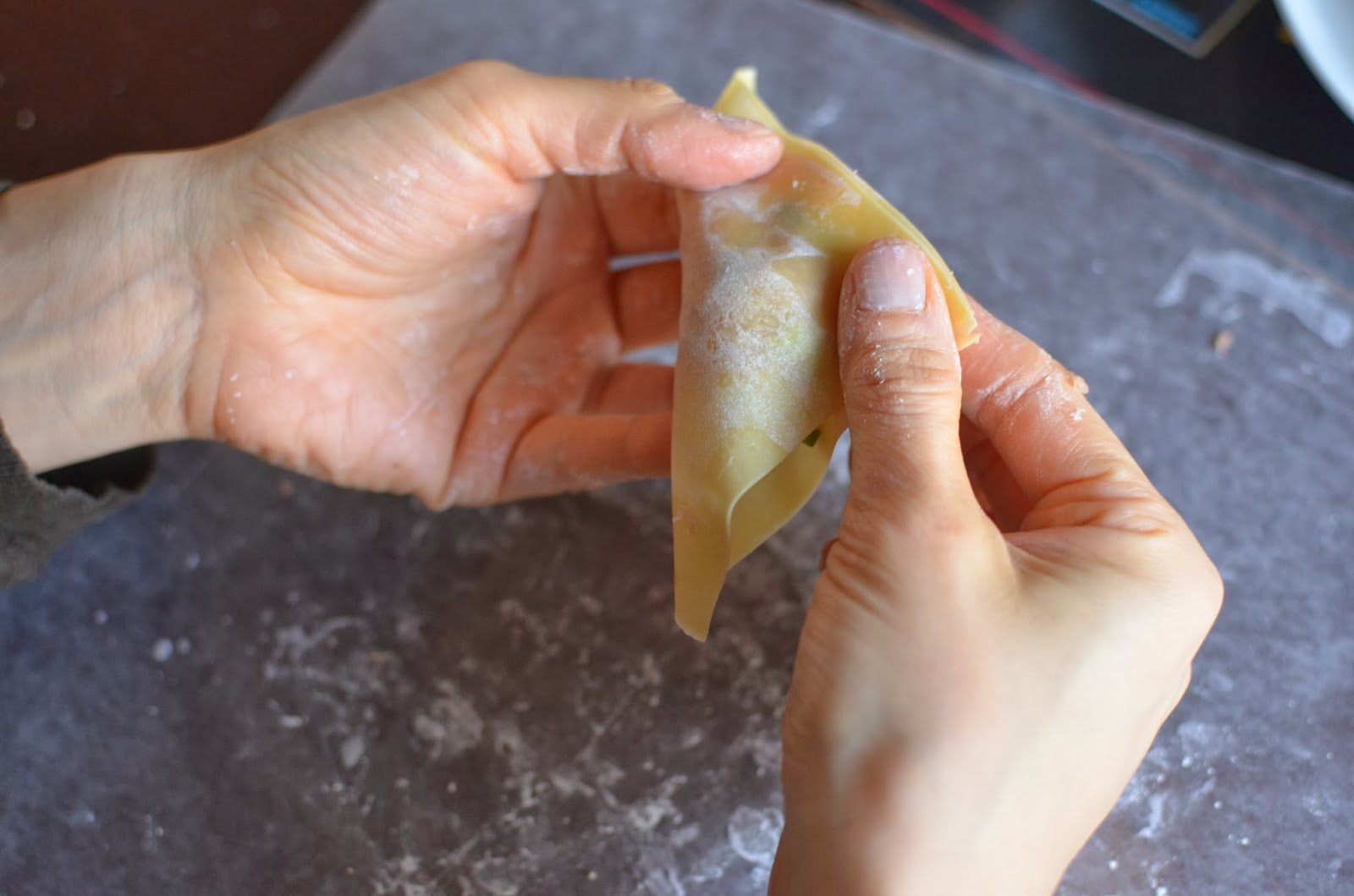 Playing with Flour: Making wontons