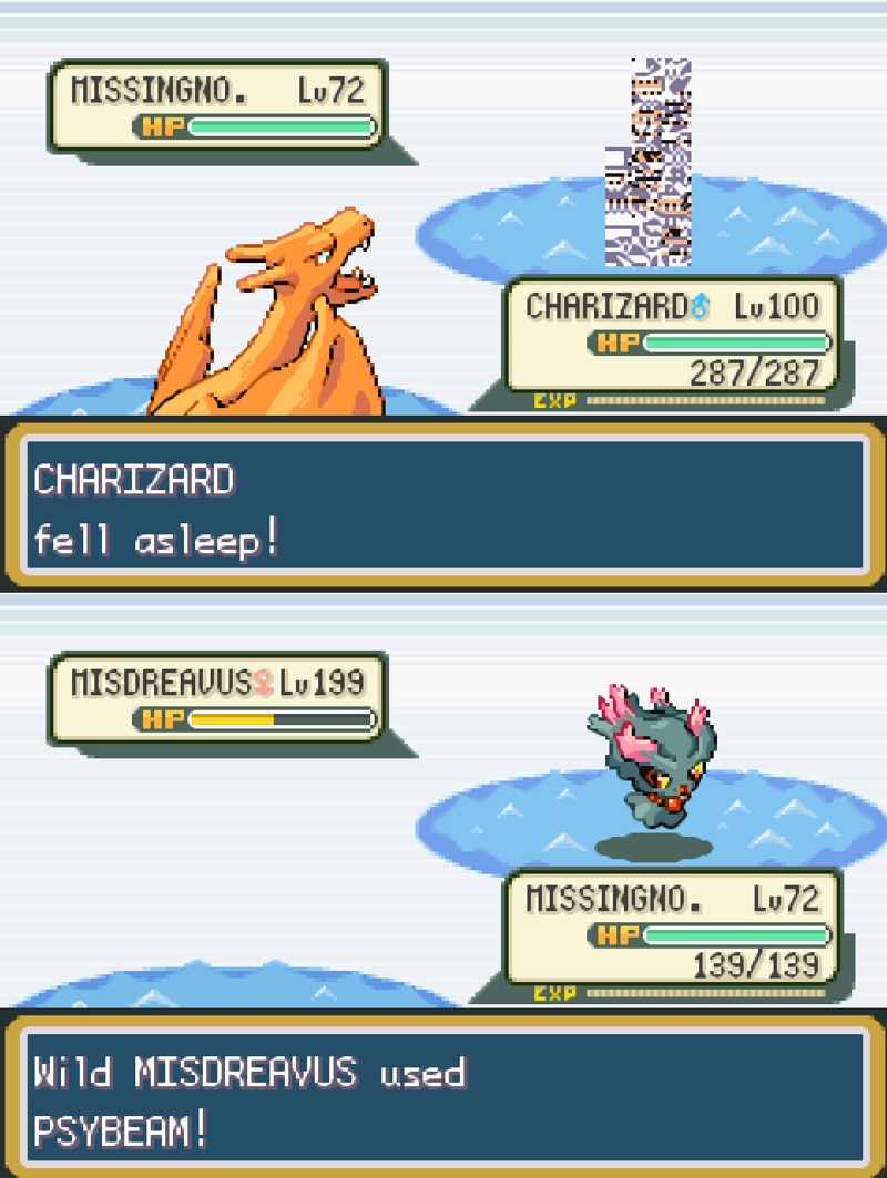 Pokemon Fire Red Missingno (GBA)