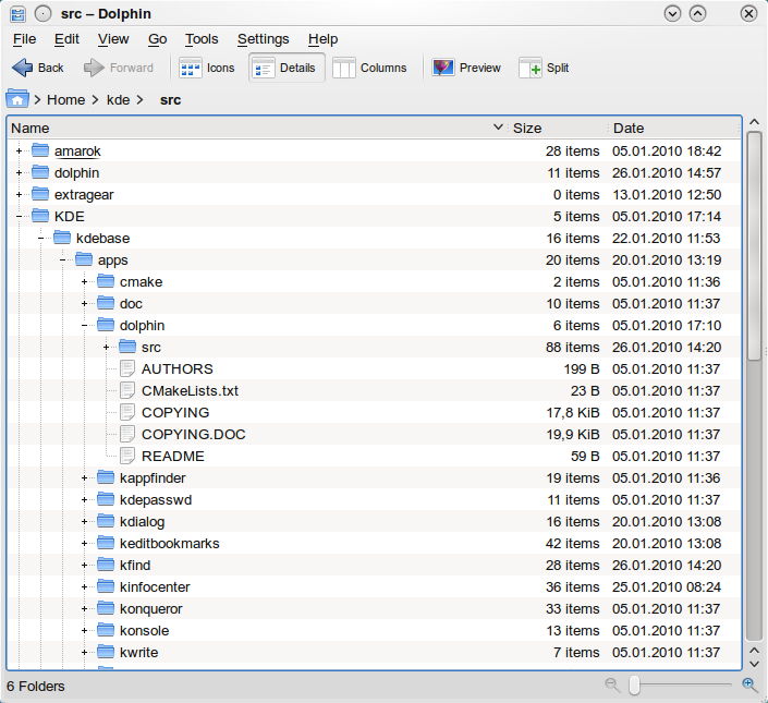Dolphin, file manager predefinito per KDE 4 facile da usare. ~ Ubuntulandia
