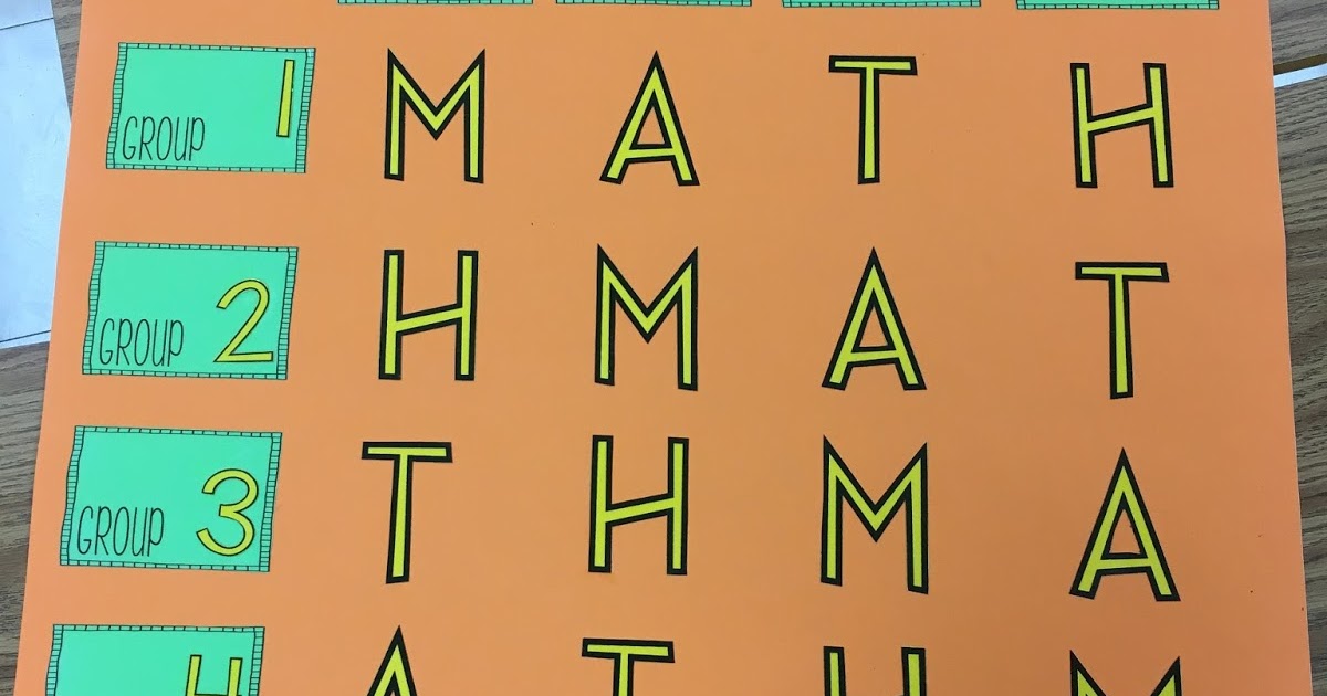 Priceless Ponderings: MATH Workshop Board