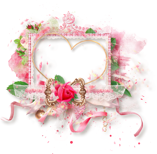 ForgetMeNot: pink roses cluster frames