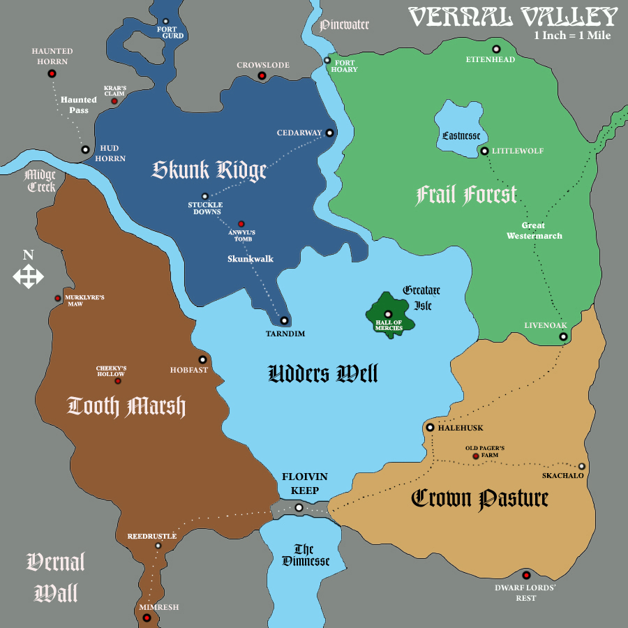 Return to the Well: Vernal Valley Map