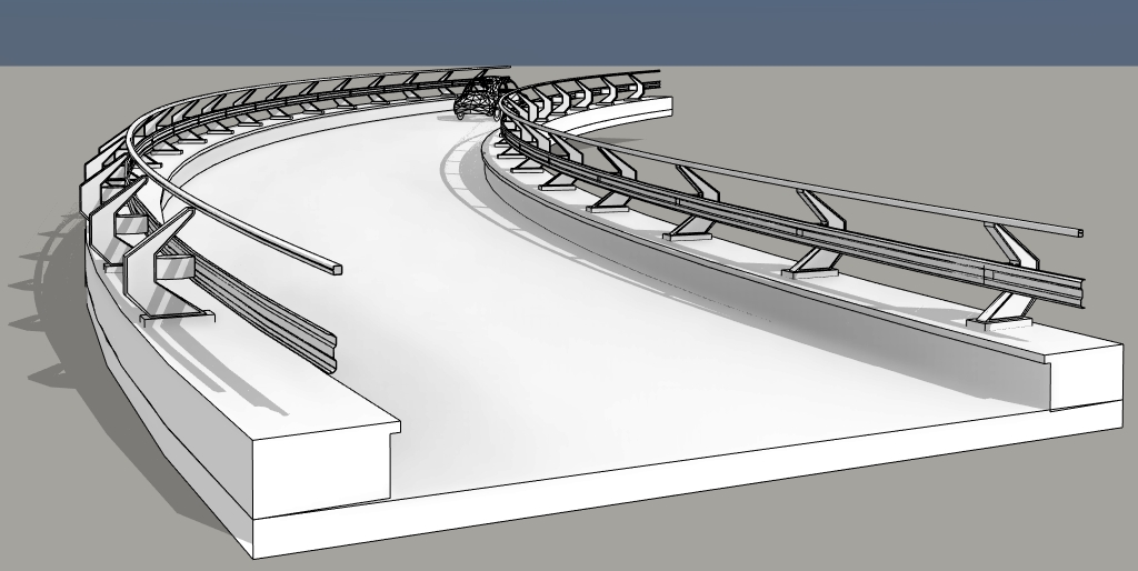 Revit-Mémo: Revit 2019_Route courbe avec dévers et bordures
