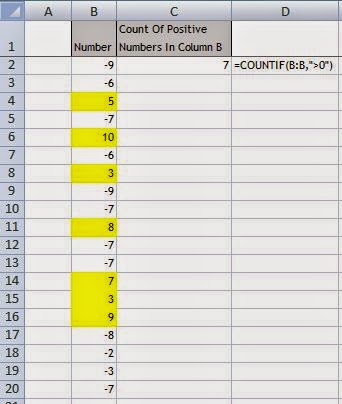 Excel Professor: Count value types in a column of data