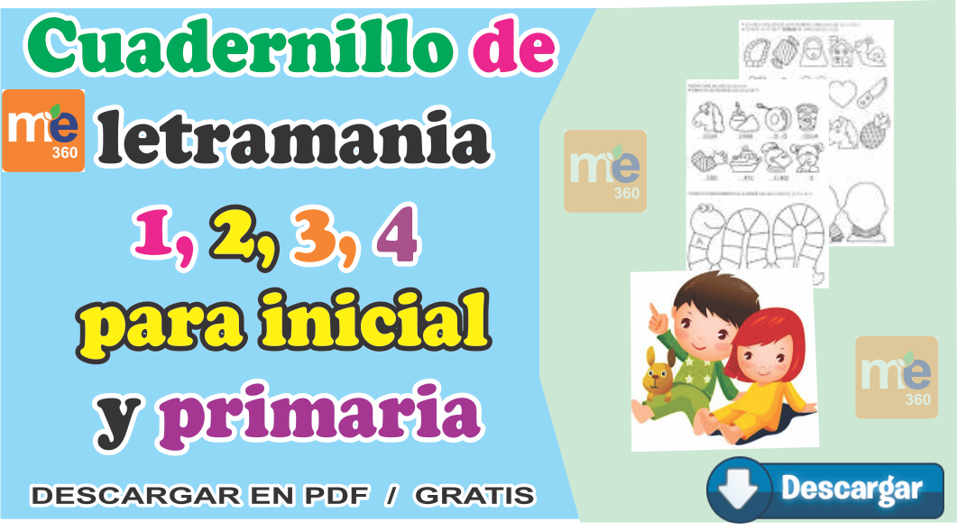 Cuadernillo de letramania para inicial y primaria 1,2, 3, 4 ~ Mundo ...