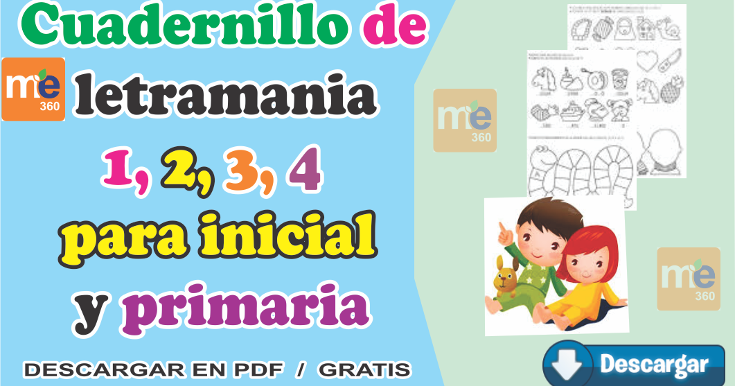 Cuadernillo de LETRAMANÍA para Inicial y Primaria 1, 2, 3, 4 Imprimible ...